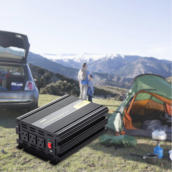 VEVOR Power Inverter, 1250W Modified Sine Wave Inverter, DC 12V to AC | Wayfair